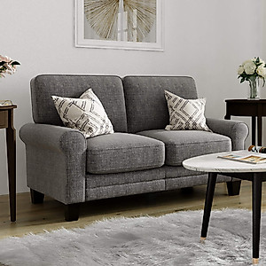 Serta Copenhagen Love Seats, 61" Loveseat, Dark Gray