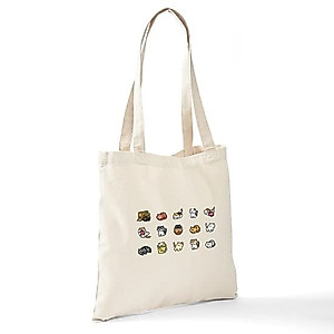 CafePress Neko Atsume Tote Bag Natural Canvas Tote Bag, Reusable Shopping Bag