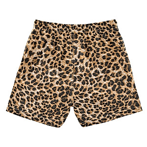 Boys Swim Trunks Summer Drawstring Toddler Swim Board Shorts Quick Dry Little Boys Bathing Suit Beach Hawaii Vacation Cheetah Print 5 Years