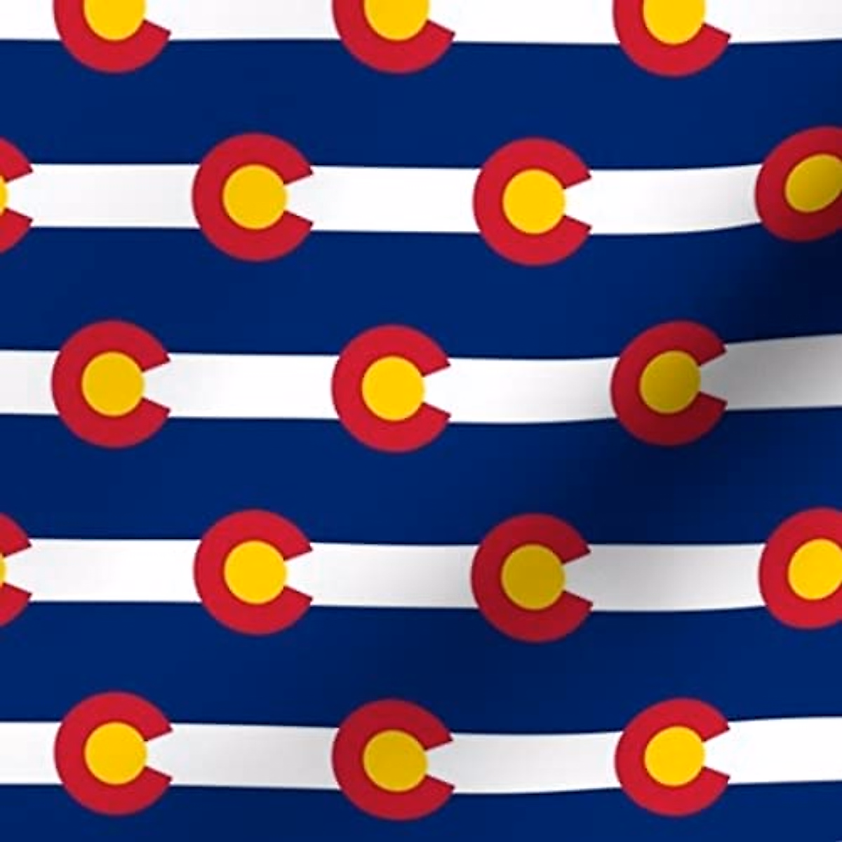 Spoonflower Fabric - Colorado Flag Flags USA United States America Printed on Petal Signature Cotton Fabric by The Yard - Sewing Quilting Apparel Crafts Decor