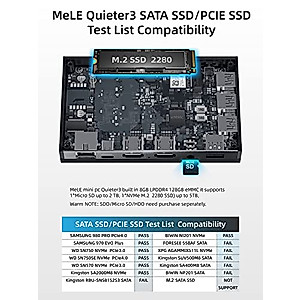 MeLE Quieter3Q Fanless Mini PC Celeron N5105 8GB 128GB, Windows 11 pro Portable Small Desktop HDMI Gigabit Ethernet, Industrial IoT Micro PC Unlock Bios Auto Power on, SSD PXE VESA Mount