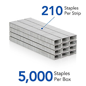 Swingline Staples, Standard, 1/4 inches Length, 210/Strip, 5000/Box, 1 Box - Note: Packaging May Vary (35108)