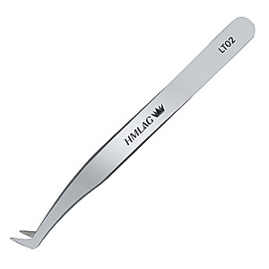 LASHVIEW Lash Tweezer, High Precision Stainless Steel Volume Eyelash Tweezers, Eyelash Extension Tweezers for Profissional Grafting lash Extension, LT02