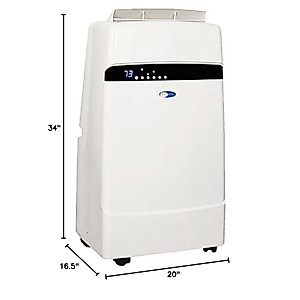 Whynter ARC-12SDH 12,000 BTU (6,884 BTU SACC) Dual Hose Cooling Portable Air Conditioner, Heater, Dehumidifier, and Fan with Activated Carbon Filter plus Storage bag, up to 400 sq ft in White