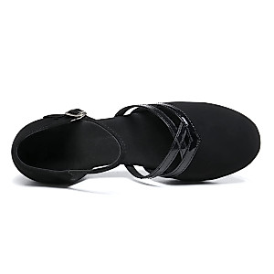Women's Latin Dance Shoes Ballrooom Dance shoes Latin Salsa Bachata Shoes Closed Toe Ankle Strap Salsa Tango shoes