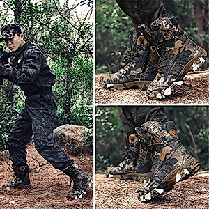 Men Camo Military Boots, Special Force Tactical Boots, Outdoor Desert Non-Slip Combat Shoes, Hiking Hunting Boot