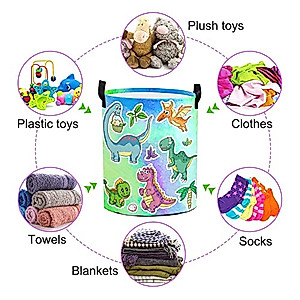 Personalized Cute Elephant Laundry Hamper Custom ized Laundry Basket with Name Storage Basket with Handle for Bathroom Living Room Bedroom