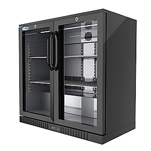 KoolMore BC-2DSW-BK Refrigerator, Double Door, Black