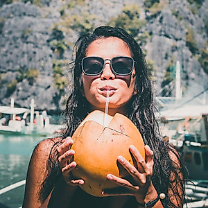 Fit Meal Prep 400 Pack Biodegradable Straws 7.75", Individually Wrapped Compostable Straw, Disposable Clear PLA Straw, 100% Plant Based Straws for Drinks, Iced Coffee, Milkshake, Smoothie, Juice