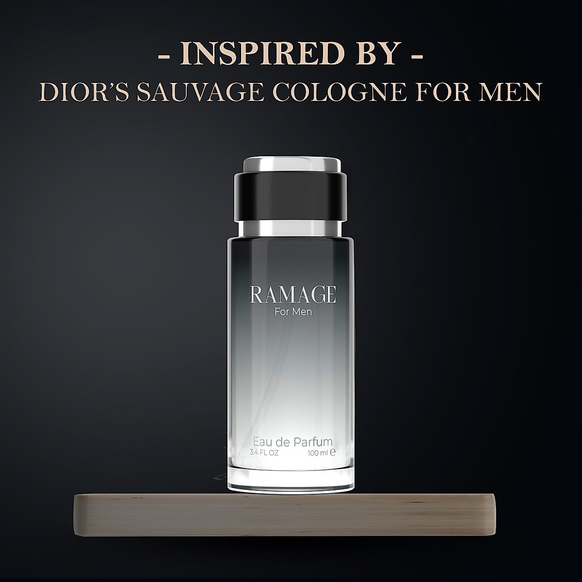 Regal Fragrances Mens Cologne Ramage - Inspired by the Scent of Dior's Sauvage - Earthy, Woody Tonka Bean and Sandalwood Scent (100 ML)