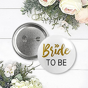 Bride Team Bride Buttons Pins,Wedding Party Bride Shower Tinplate Badge Pins Set Bridesmaid Group Button Bachelorette Party Bride to be Gift Decorating Accessory 6 Pcs