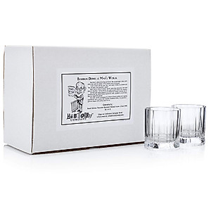 HISTORY COMPANY Harry Truman “Kentucky Bourbon” Gentleman’s Crystal Whiskey Glass, 2-Piece Set (Gift Box Collection)