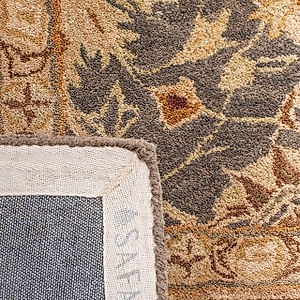 SAFAVIEH Anatolia Collection Area Rug - 6' x 9', Teal Blue & Taupe, Handmade Traditional Oriental Wool, Ideal for High Traffic Areas in Living Room, Bedroom (AN549B)