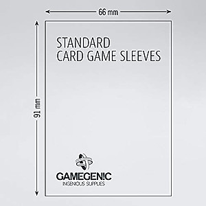 Matte Board Game Sleeves | Pack of 50 Matte Sleeves | 66 by 91 mm Card Sleeves Optimized for Use with Standard Card Games | Premium Card Protection | FFG Gray Color Code | Made by Gamegenic