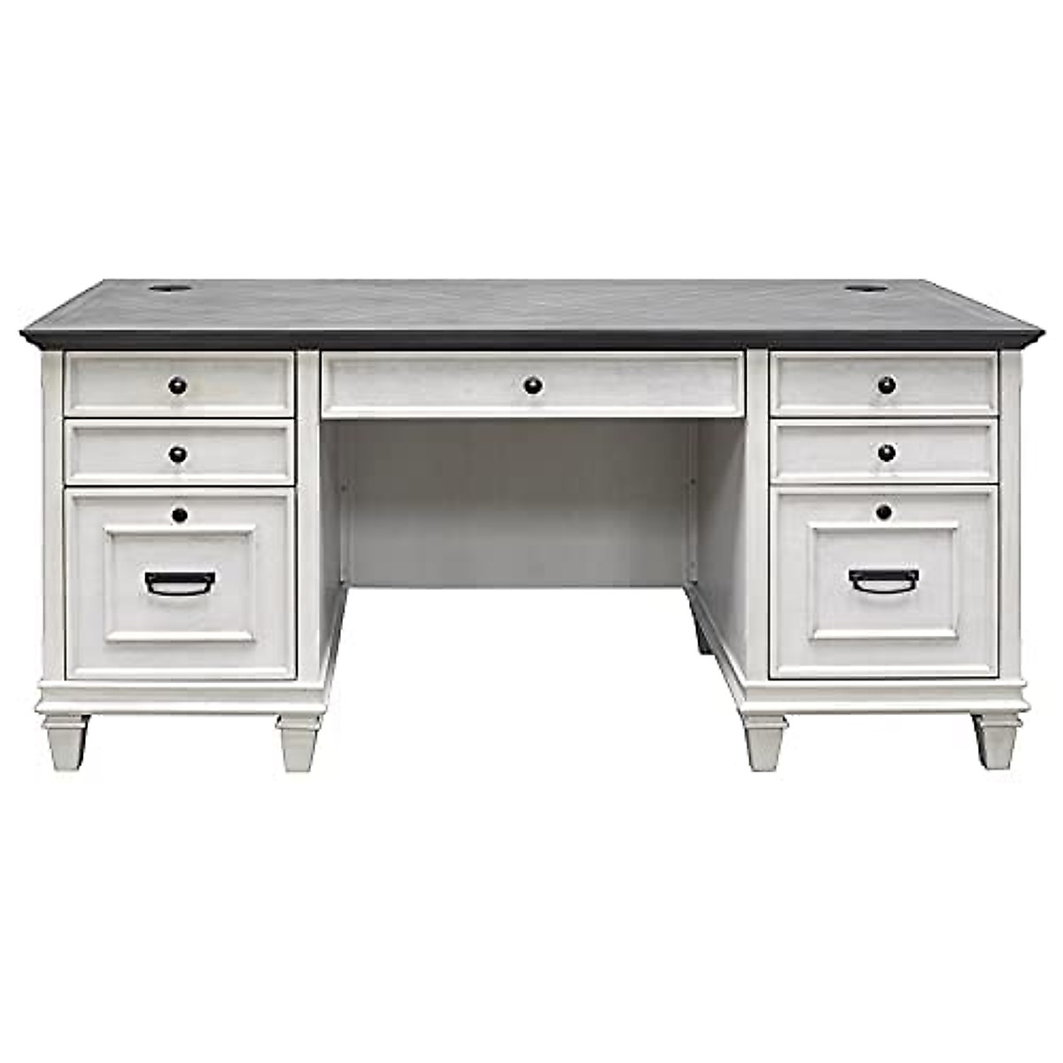 Martin Furniture Double Pedestal Desk, White