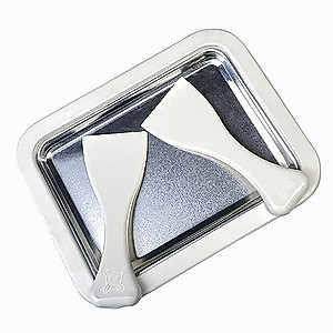 Bothyi DIY Ice Cream Maker Roller Pan with 2 Scrapers Versatile Aluminum Alloy 22.5x17.5cm Summer Yogurts Machine for Making Soft Serve Ice Cream, White