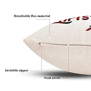 Christmas Decorations Pillow Covers 18x18 Set of 4 Red Black Buffalo Check Plaid Pillow Cases Christmas Decor Pillow Covers for Sofa Couch Christmas Decorations Clearance Indoor Outdoor Farmhouse