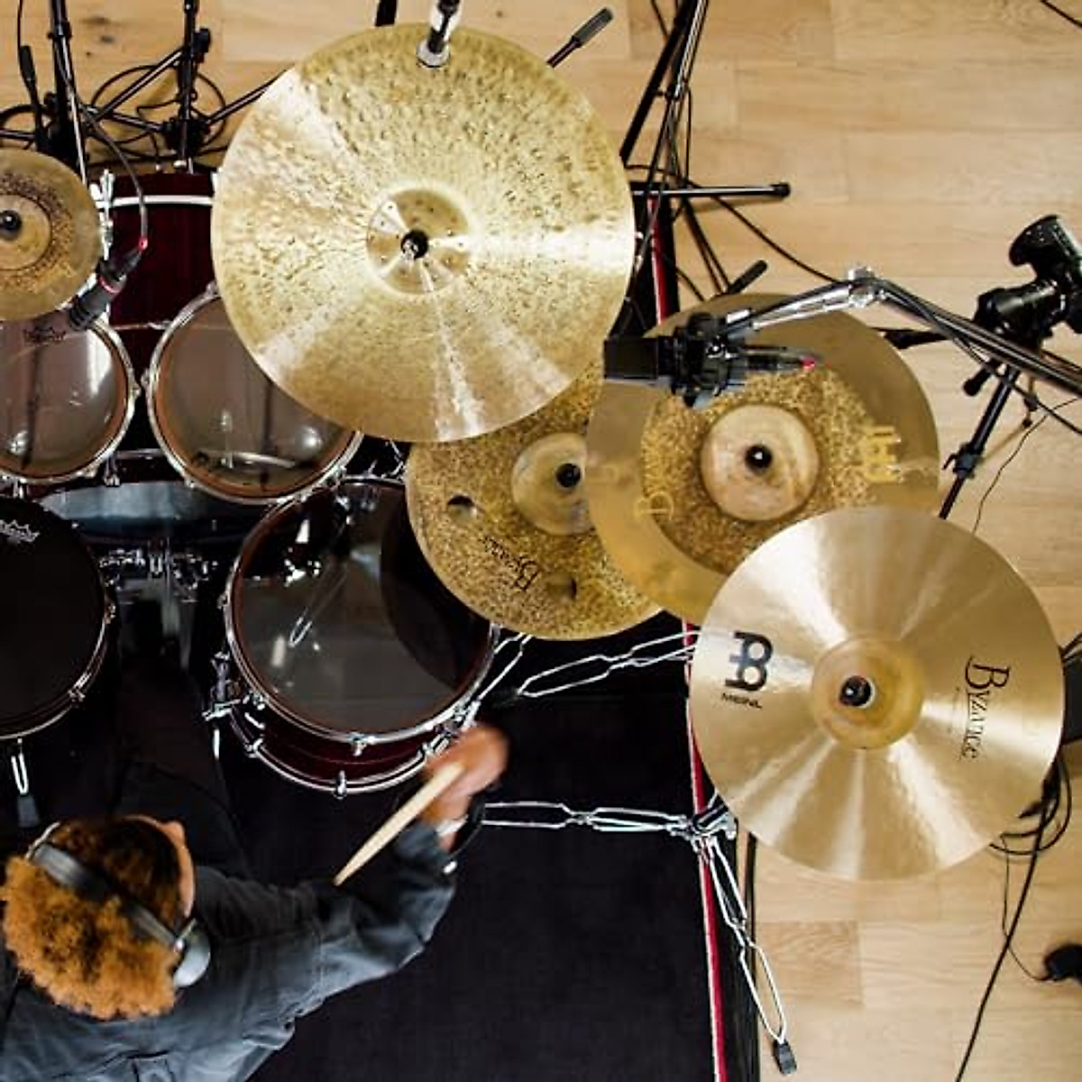 Meinl Cymbals Byzance 18" Traditional Polyphonic Crash with Raw Bell — Made in Turkey — Hand Hammered B20 Bronze, 2-Year Warranty (B18POC)