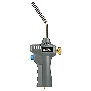 BLUEFIRE BTS-8071 Trigger Start Handy Gas Welding Propane Torch Head MAPP MAP PRO Handhold Portable Nozzle Upgrade Brass Knob All-purpose Flame Thrower Tool for Brazing Soldering Cooking Lighting