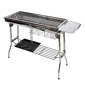 Neature Portable Charcoal Grill for Camping - 26.8in Tall Foldable BBQ Grill with Charcoal Fuel for Travel and Home