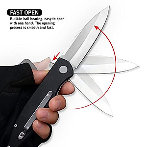 Swiss Eagle Defender Folding Knife EDC 3.62" Steel Balde G10 Tactical Handle Pocket Knife