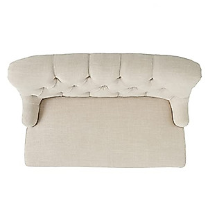 Christopher Knight Home Nicole Fabric Settee, Light Beige