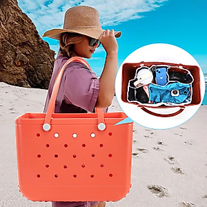 XANGNIER Clear Beach Bag Organizer Accessories for Bogg Bag XL,Waterproof TPU Insert Divider Storage Liner for X Large Bogg Bag