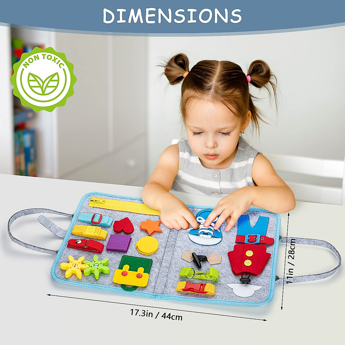 Busy Board Montessori Toys for Toddler Baby Toys Sensory Toys for Autistic Children Fine Motor Skills Baby Activity Center Toddler Activities Airplane Toy Toddler Travel Toys