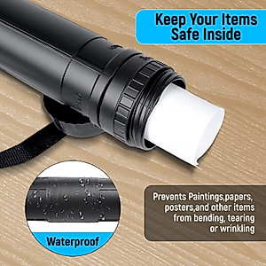Menolana Expandable Poster Tube Artwork with Strap Document Holder for Drawings Picture