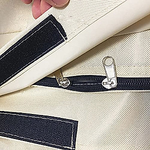 YHINGG Outdoor Cushion Storage Bag 60 Inch Waterproof Extra Large Patio Cushion and Cover Storage Bag,Cushion Bag for Storage Beige (1 Pack)