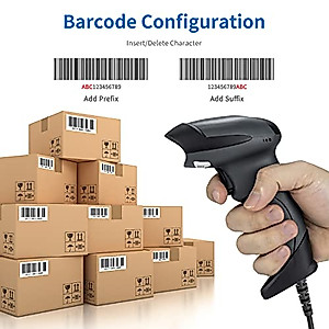 NETUM USB Laser Barcode Scanner, Handheld 1D Wired Bar Code Scanner Scanning UPC EAN Reader Gun Retails for Supermarket, Convenience Store, Warehouse - NT-M1