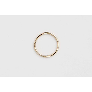 22g 7mm 14k Solid Gold Snug Fitting Nose Ring Hoop 22 Gauge Piercing Jewelry