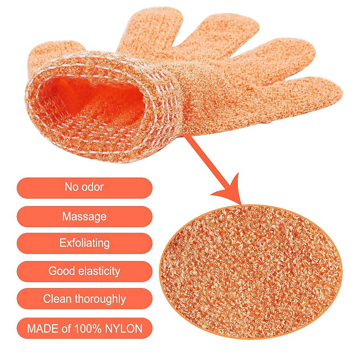 16 pcs Exfoliating Shower Gloves,Double Sided Exfoliating Bath Gloves Deep Clean Dead Skin for Spa Massage Beauty Skin Shower Body Scrubber Bathing Accessories.-8 Multi-Colors