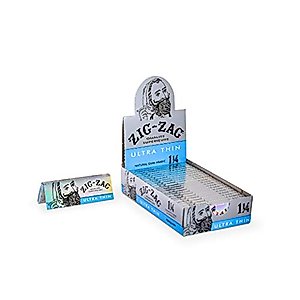 Zig Zag Ultra Thin Cigarette Rolling Papers, 1 4 Size (24 Booklets Retailers Box)