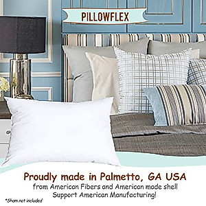 Pillowflex Synthetic Down Pillow Insert - 14x20 Down Alternative Pillow, Lumbar Pillow Insert for Sham - Back Pillow, Travel Size Pillow - Polyester Neck Pillow - 1 Decorative Pillow Form