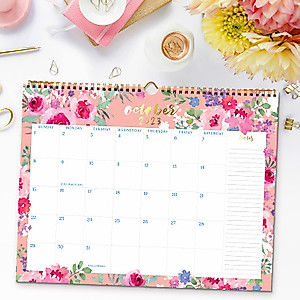 S&O Watercolor Floral Wall Calendar from Jan 2023-Jun 2024 - Tear-Off Monthly Calendar - 18 Month Academic Wall Calendar 2023-2024 - Hanging Calendar to Track for Anniversaries & Appointments - 10.5x13.5”in