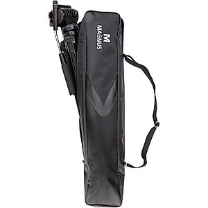 Magnus VT-300, Video Tripod System with Fluid Head, Extends to 64”, Max Load 15 lbs. Mid-Level Spreader, Replaceable Rubber Feet. Plus Quick Release plate, Pan Bar, Carry Case with Shoulder Strap