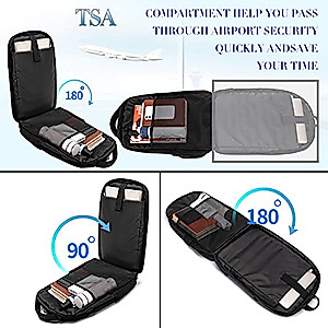 Extra Large Business Travel Backpack, Big Laptop Backpack with USB Charging Port for Men Womens, Anti Theft Water Resistant College Backpack Computer Bag Fits 17.3Inch Laptop Notebook,Blue