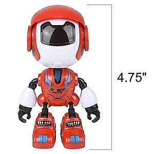 ArtCreativity Mini Robot Toy with Lights and Sounds, 1PC, LED Toy Robot for Kids with Moveable Limbs, Cool Toys for Boys and Girls, Room and Desk Décor, Great Birthday Gift Idea