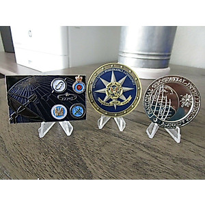 Lot of 3 Intelligence Challenge Coins NGA IC FVEY NSA Five Eyes Intelligence Community Grim Reaper National Geospatial Agency