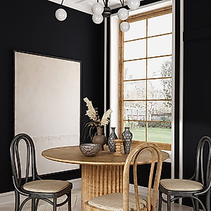 FUKU MON 24"x394" Black Wallpaper Peel and Stick Black Contact Paper Matte Solid Black Textured Self Adhesive Removable Thick Vinyl Film Roll for Cabinets Bedroom Wall Decoration