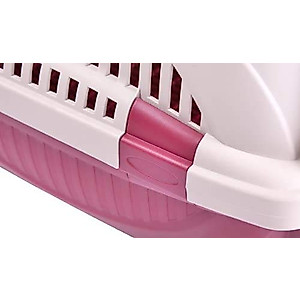 Choco Nose Travel Kennel Set - Durable Top Load Pet Carrier/Crate for Animals Under 12 Lb, Small Dogs/Puppy/Cat/Rabbit- Includes Patented No Drip Water Bottle, Portable Water Bottle + Food Bowl, Red