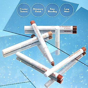 I'm Meme Highlighter Stick for Face - I'm Multi-stick | 001 Champagne Gold, 0.25 Oz + Eyeshadow Stick - I'm Stick Shadow Shimmer 001 Sugar Bling, 0.03 Oz Bundle