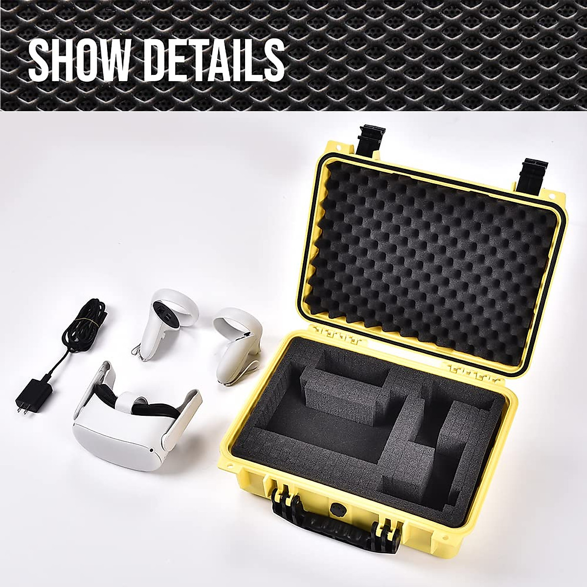 G-PLUS VR Carrying Case VR Outdoor Portable Protector Glasses Storage Box(Yellow)