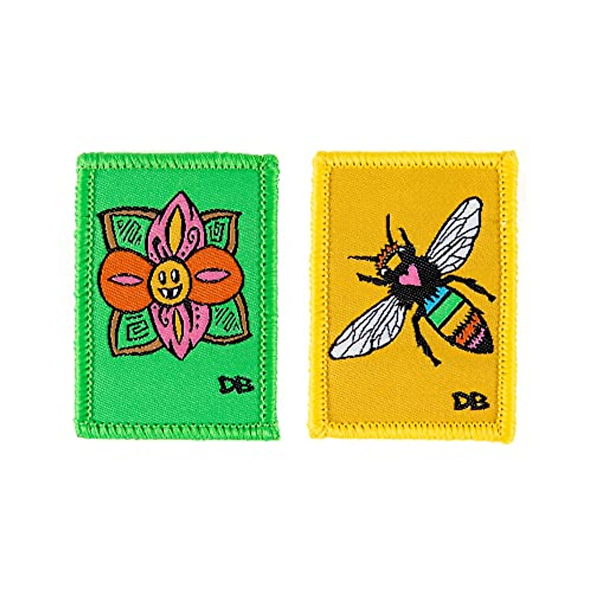 Dime Bags Interchangeable Accessory Patches | Removable Patches for Dime Bags Customization | 2-Pack (Pollination Station)