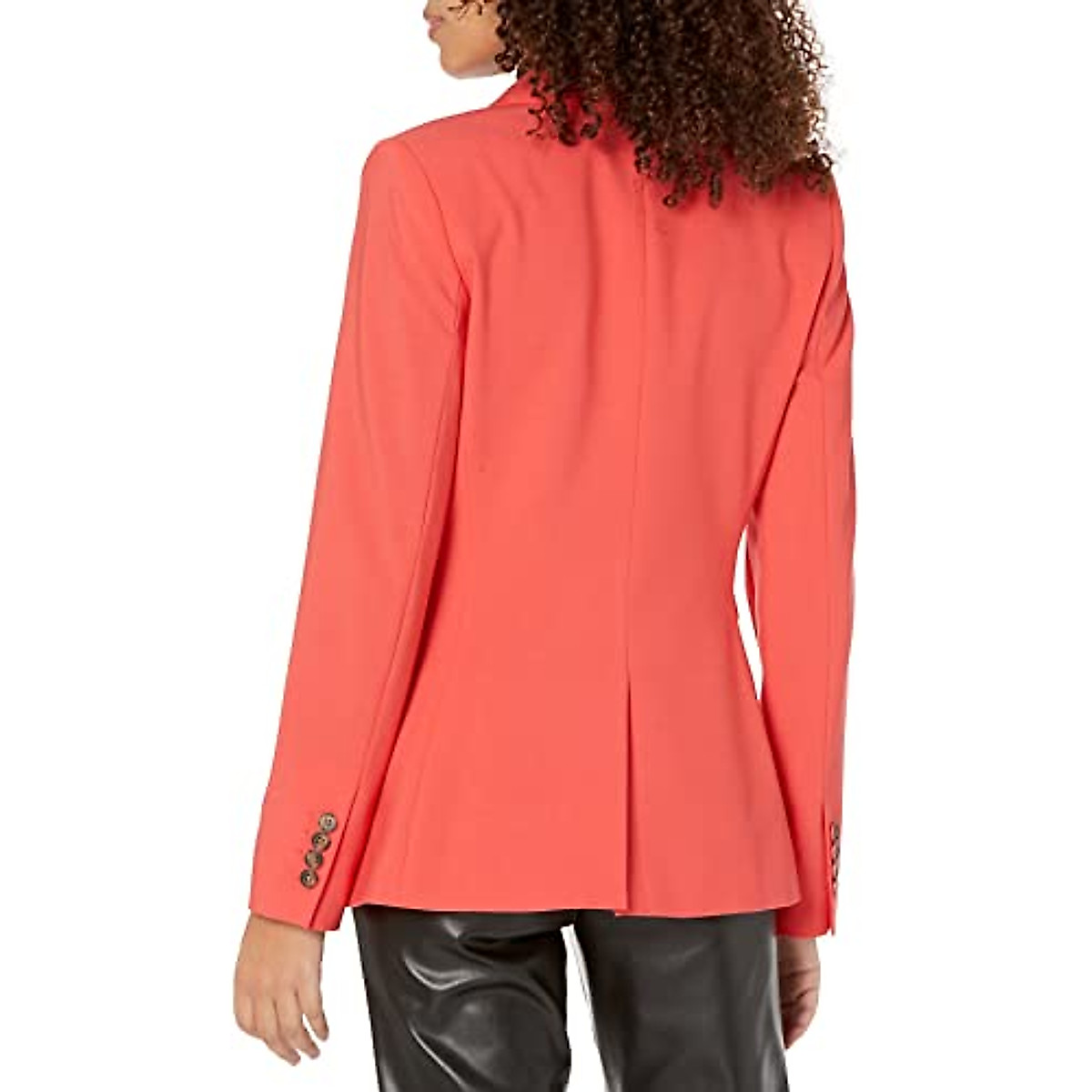 DKNY Women's Pockets Casual Lon Sleeve Jacket, Cayenne