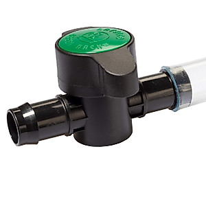 The Original Safety Siphon 1 Inch Barbed Shut Off Valve - Simple On and Off Operation w/O-rings to Prevent Leaking - Splice in Line for Easy Flow Control - Constructed from Wear-Resistant Plastic