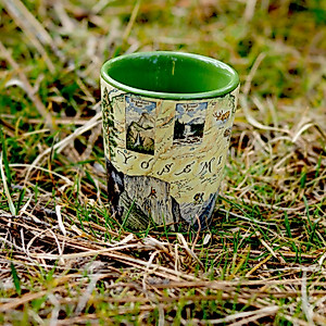 Xplorer Maps Yosemite National Park Map Ceramic Shot Glass, BPA-Free - For Office, Home, Gift, Party - Durable and holds 1.5 oz Liquid