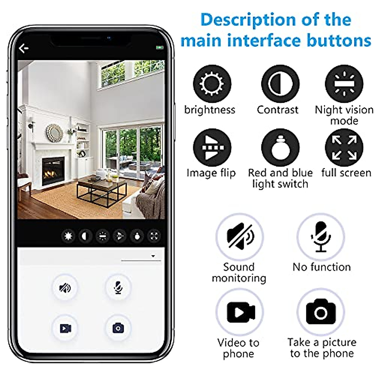 Mini Spy Hidden Camera, WiFi Wireless Hidden Camera with Live Feed, 1080P HD Nanny Cam with Phone App, Hidden Camera Night Vision Surveillance Camera for Home Indoor Outdoor