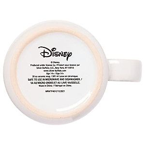 Silver Buffalo Disney Winnie the Pooh But First Hunny Piglet Ceramic Camper Mug, 20 Ounces